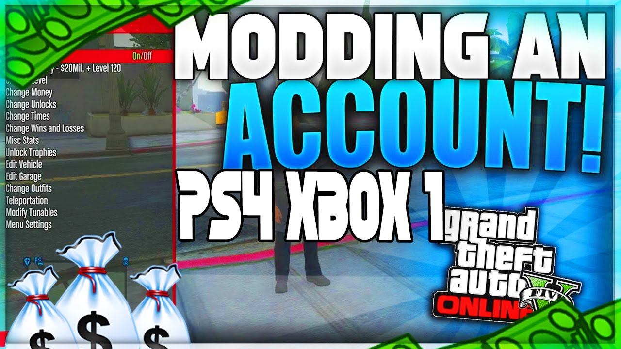 GTA 5 MODDING ACCOUNTS PS4 XBOX ONE | RANK, MONEY, ALL MODDED OUTFITS ...