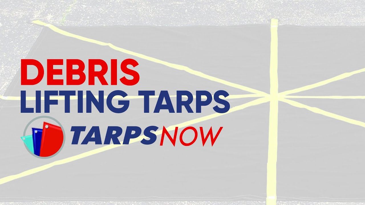 Tarps Now Debris Lifting Tarp with Steel D-Rings and Strong Yellow ...