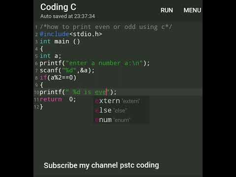 to check a number is even or odd using c - YouTube