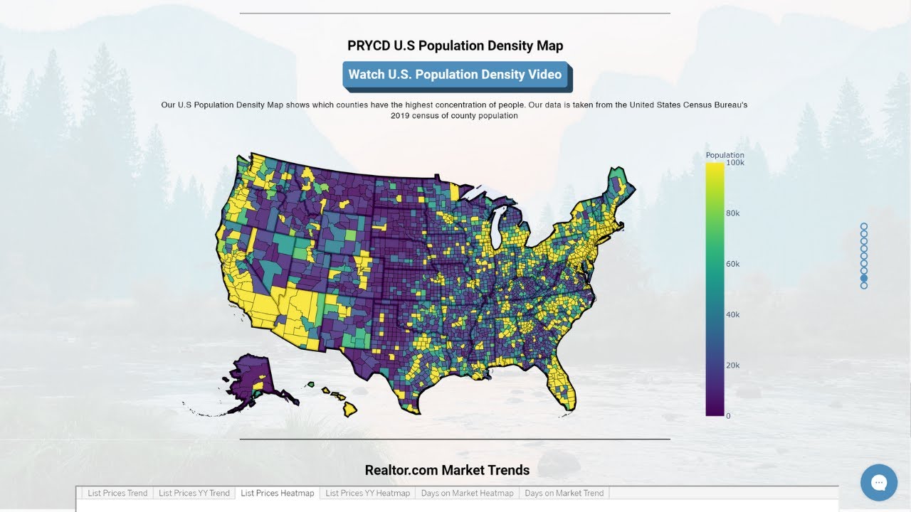 PRYCD U.S. Population Density Example Video - YouTube