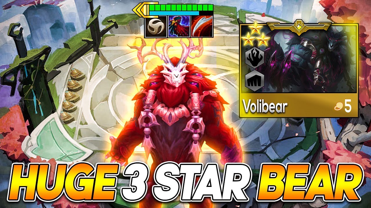 HUGE 3 STAR VOLIBEAR ⭐⭐⭐ TFT SET 5.5 Guide RANKED I Teamfight Tactics ...