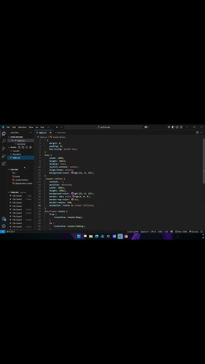 Create Loader in HTML & CSS #coding #frontendcourse #webdevelopment - YouTube