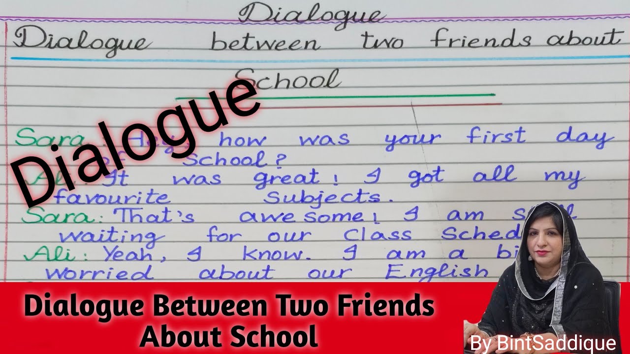 Dialogue Between Two Friends About School | English Dialogue Between ...