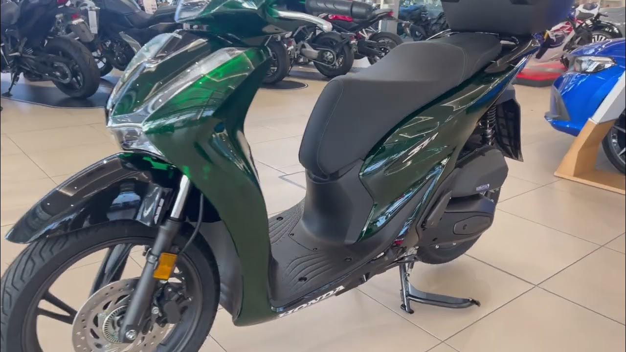 Honda SH125i Vetro Green transparent 2024 colour walkaround - YouTube