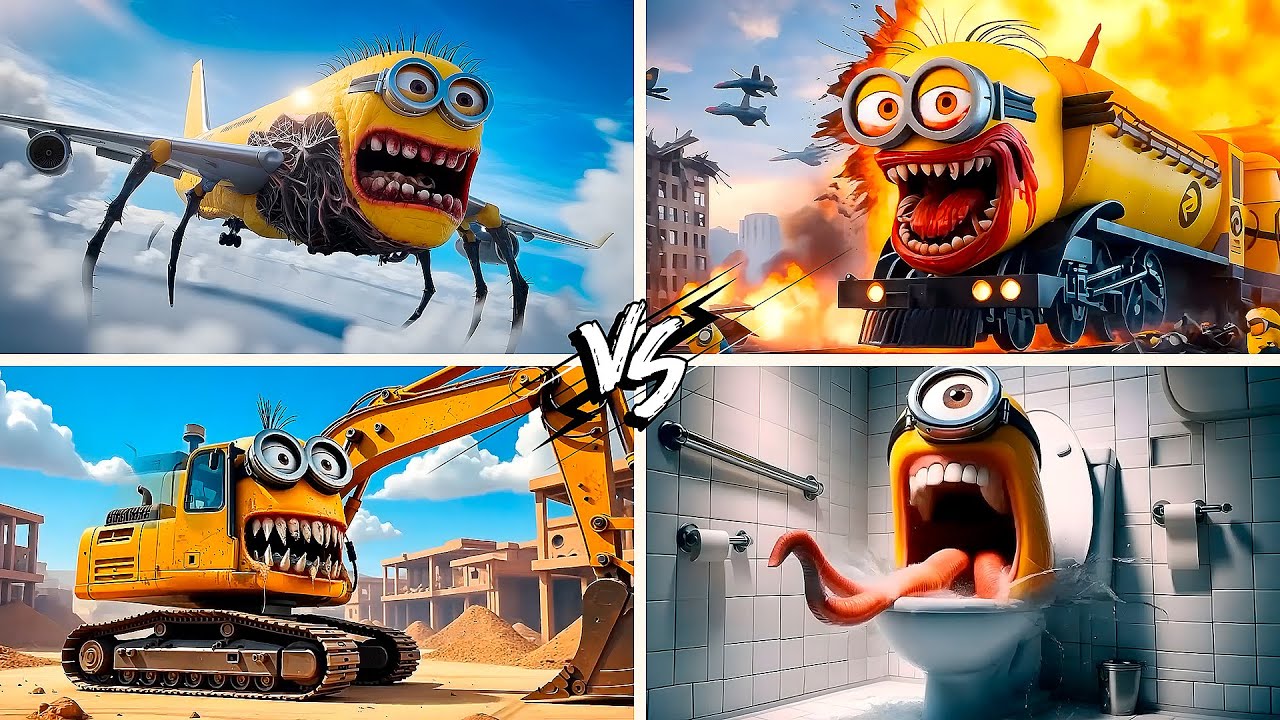 Minion Infected Sky 🆚 Minion Train 🆚 Minion Excavator 🆚 Toiletor ...