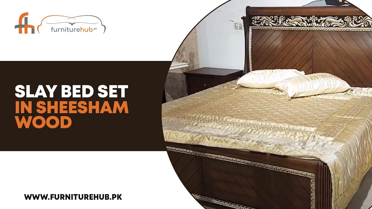 Slay Bed set in sheesham wood | Fh-1591 - YouTube
