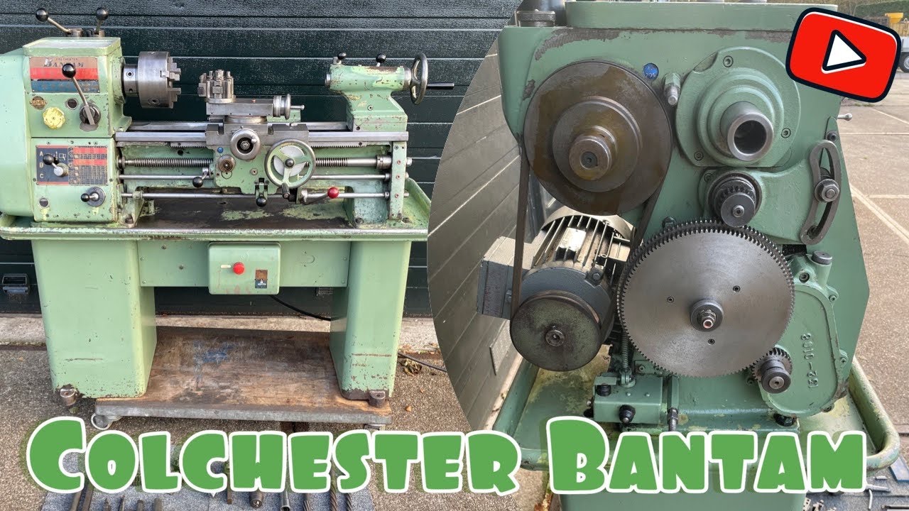 Colchester Bantam Power Cross Feed Lathe Drehmaschine - YouTube