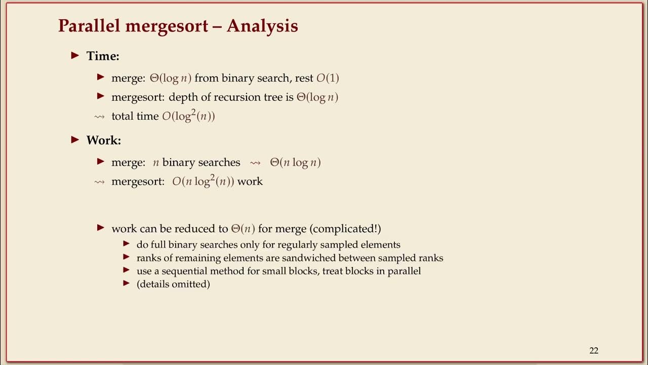 COMP526 (Fall 2022) 5-4 §5.4 Parallel sorting - YouTube