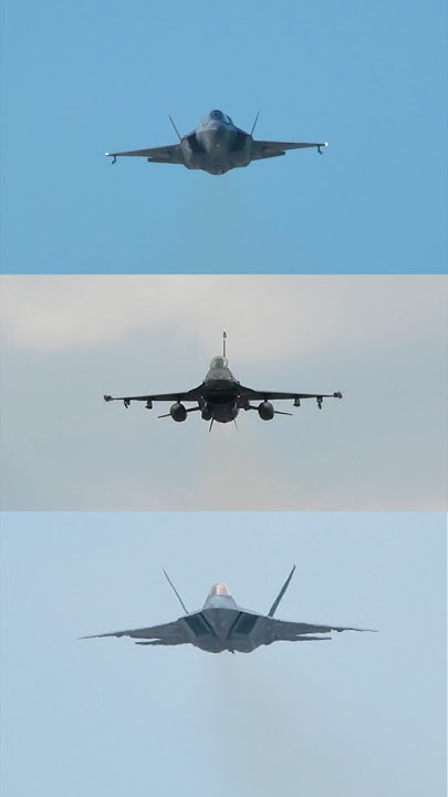 F16/F35/F22 テイクオフ比較 - YouTube