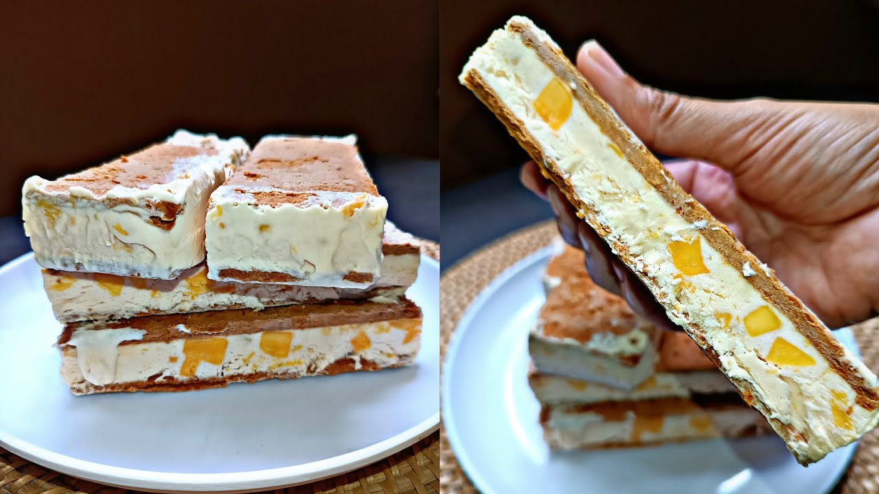 3 ingredient trending mango graham bars - YouTube