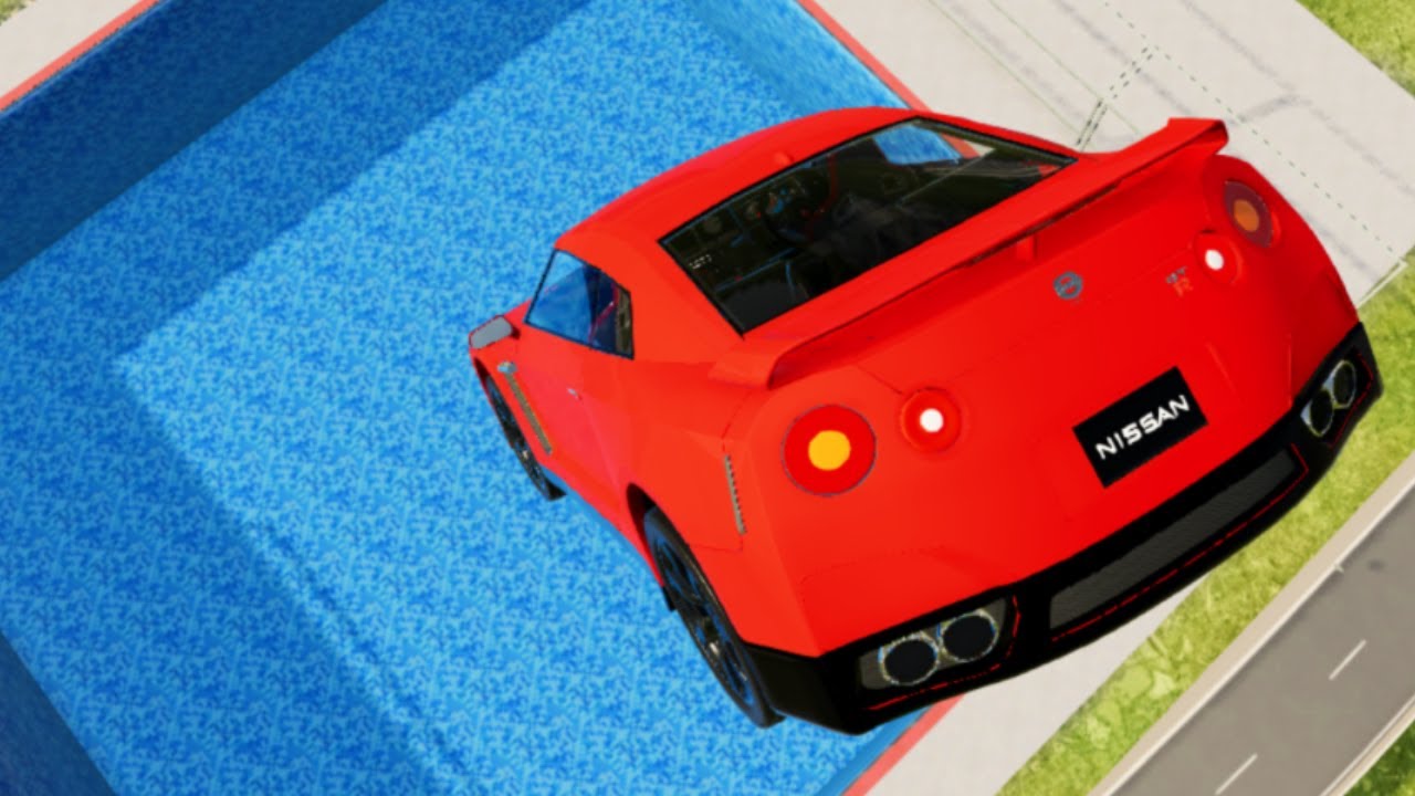Epic Pool Jump Madness in BeamNG Drive! 💦🚗 High-Speed Action You Can't ...