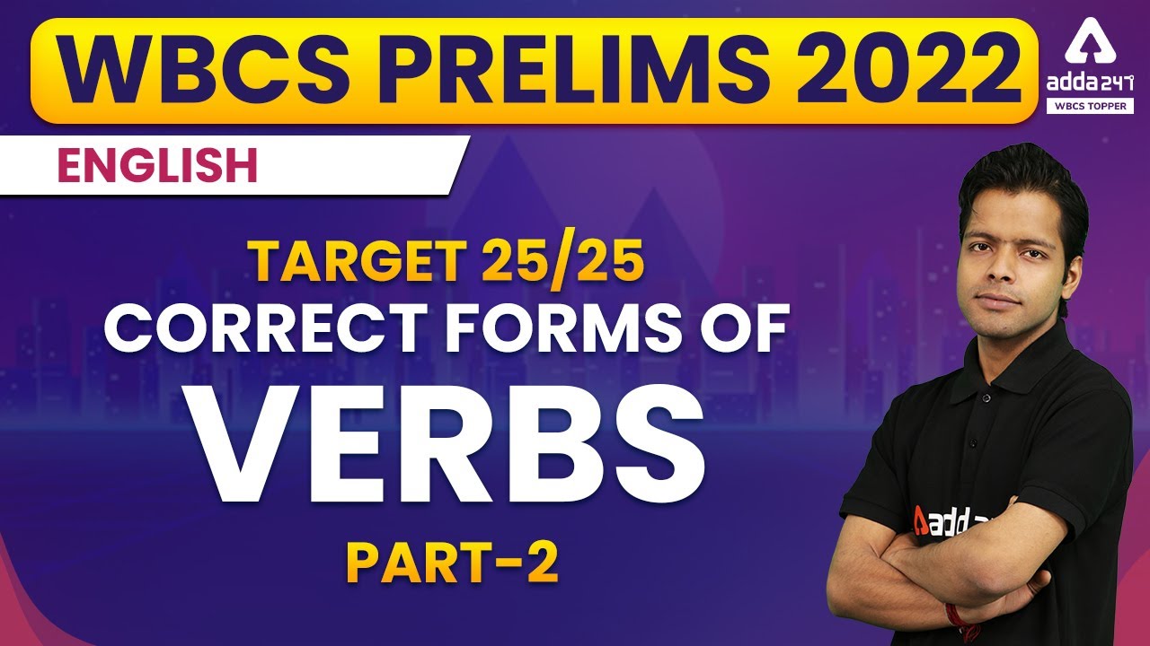 WBCS Prelims 2022 WBCS English WBCS Preparation Correct Form Of