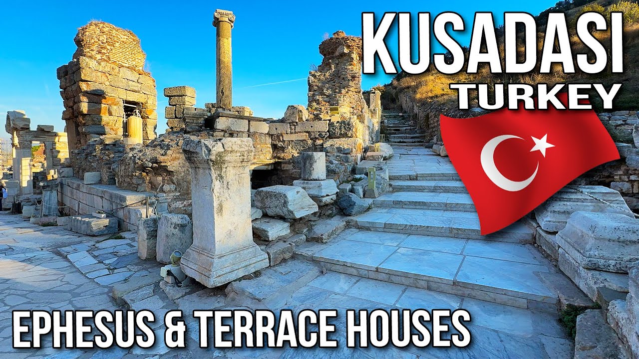 Kusadasi, Turkey 🇹🇷 Ephesus & Terrace Houses and Turkish Ice Cream ...