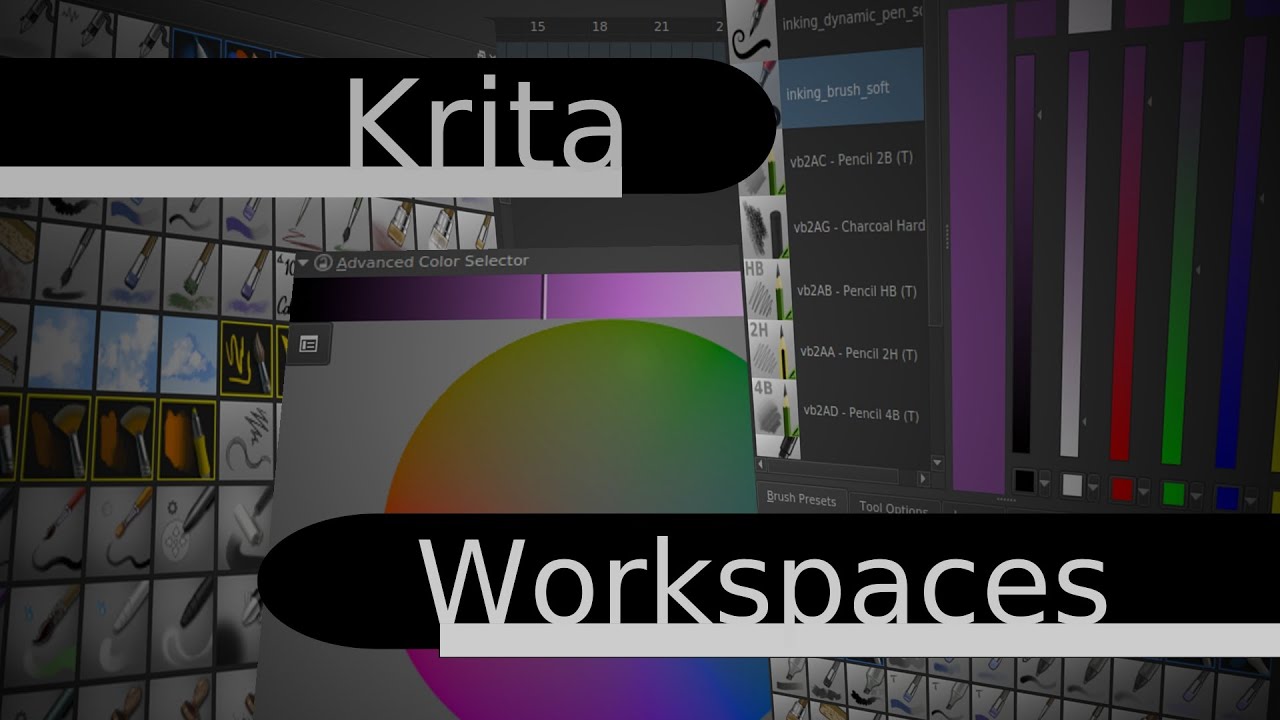 Krita workspaces !!! Em busca do fluxo de trabalho perfeito - YouTube