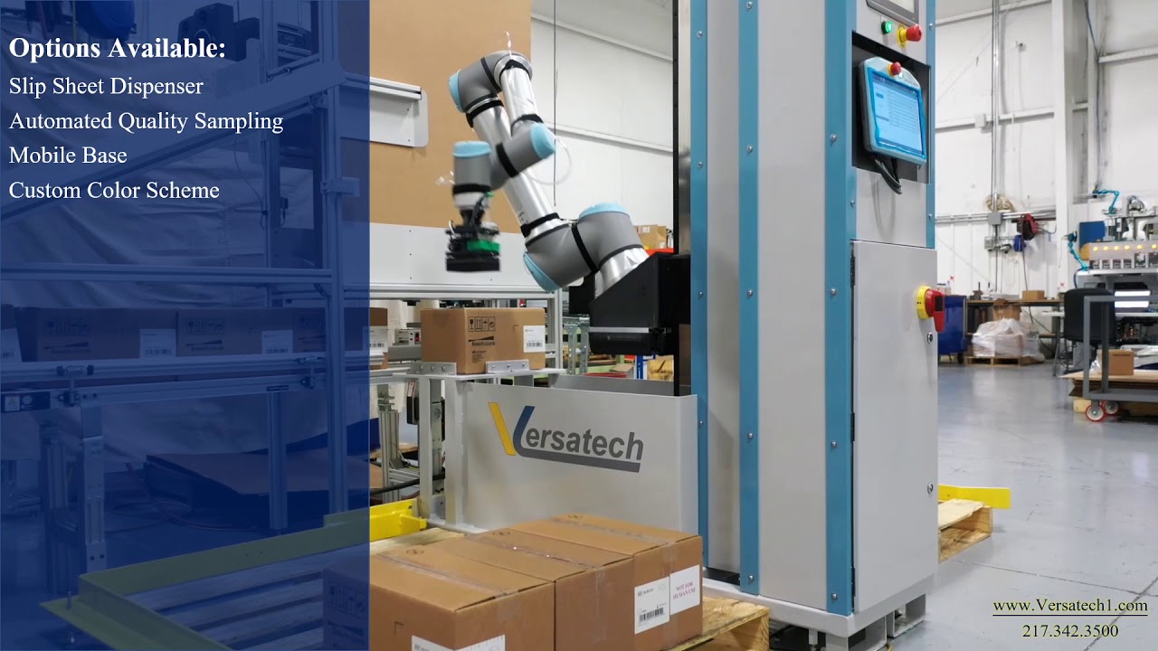 Versatech Collaborative Palletizing System (Universal Robot) - YouTube