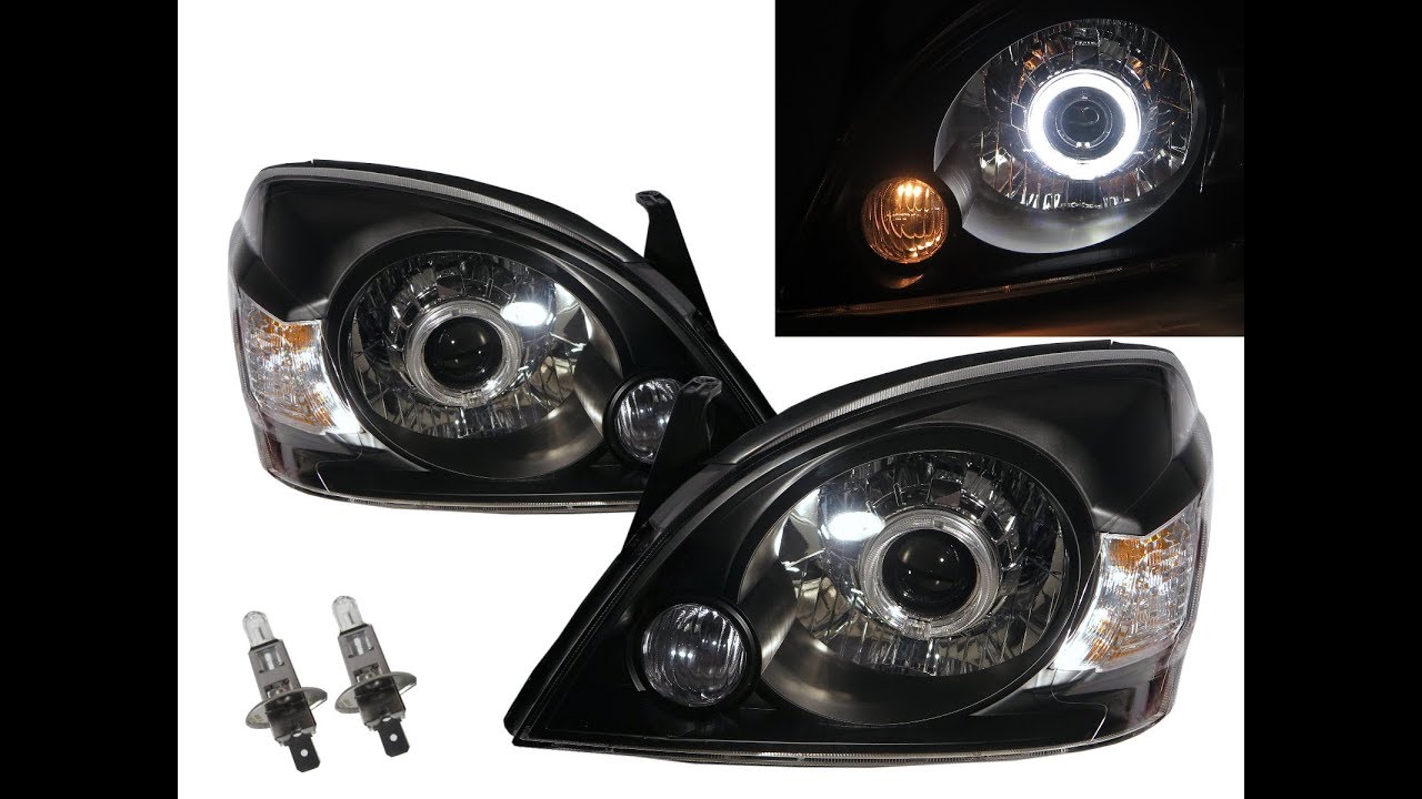CrazyTheGod X-Trail T30 MK1 06-08 Guide LED Angel-Eye Headlight ...