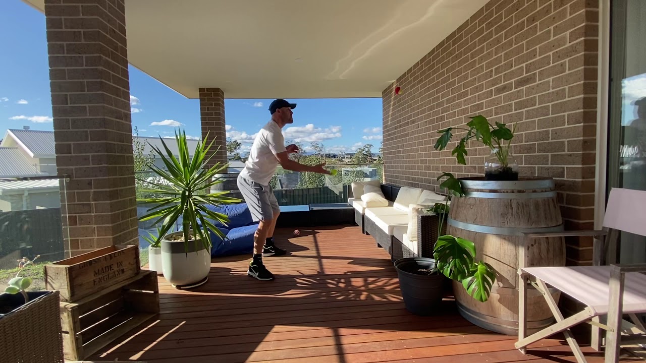 Wall juggle - YouTube