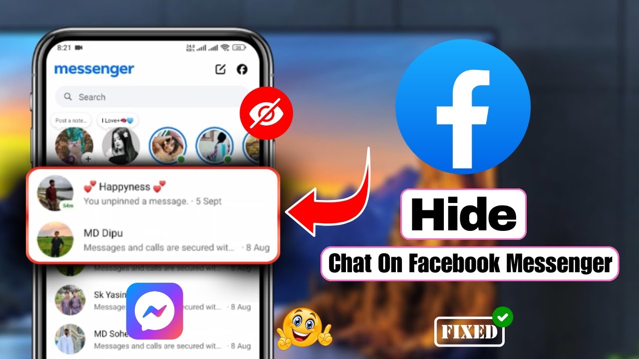 How to Hide a Chat on Facebook Messenger - YouTube