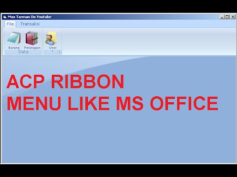 Tutorial ACP Ribbon Office Visual Basic - YouTube