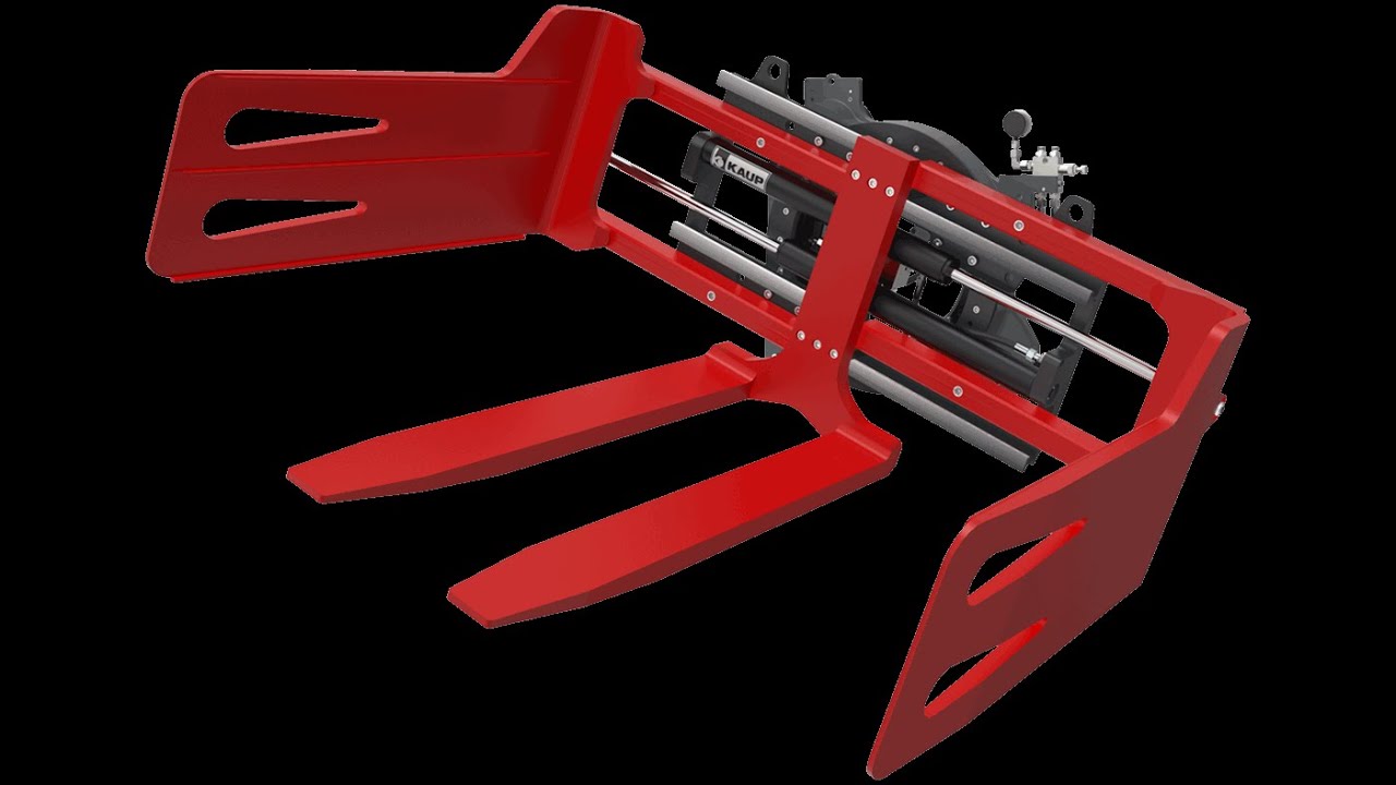 T453 W180 Rotating bale clamp with tynes - YouTube