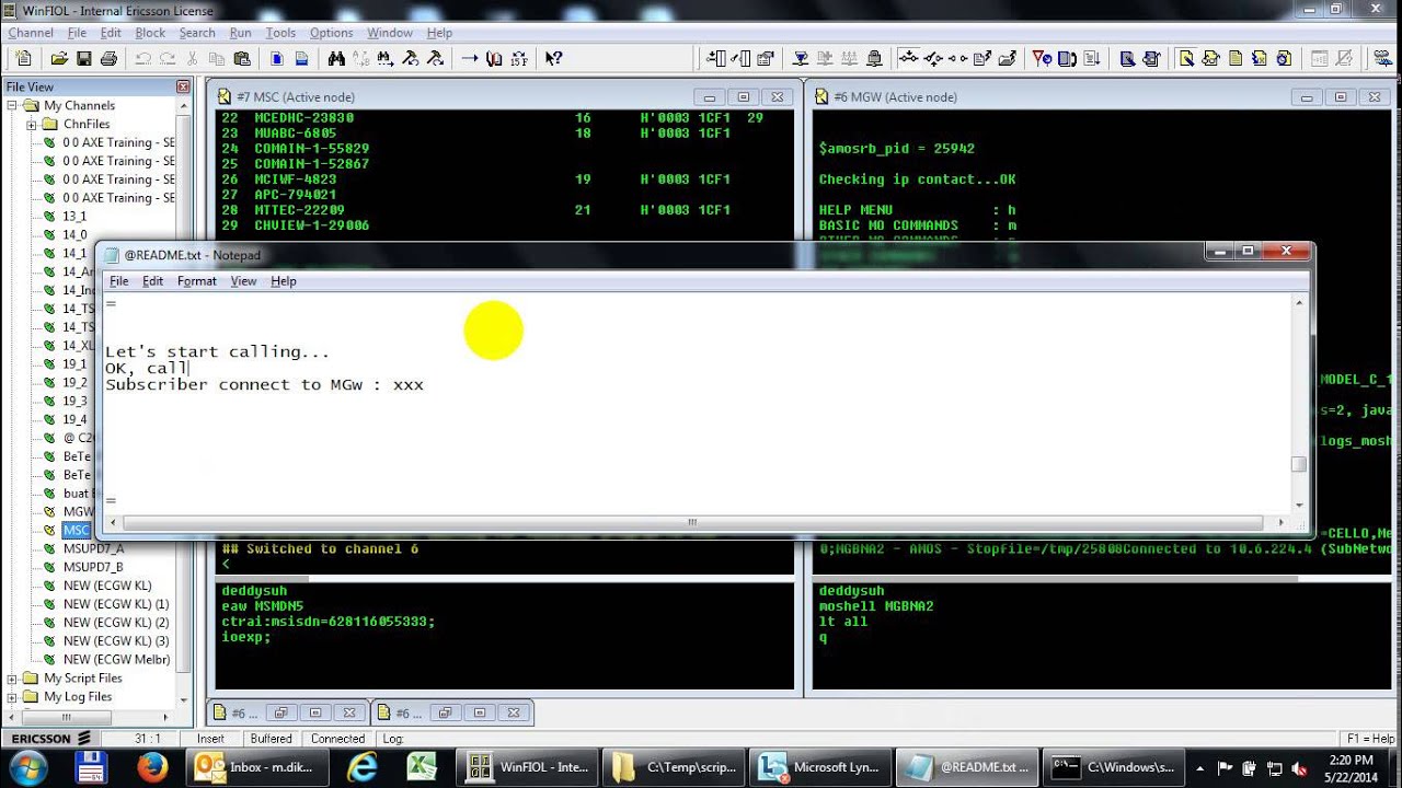 Step by step Winfiol - CallPathTrace Version 2 #emocset #eid #winfiol #ericsson commands - YouTube