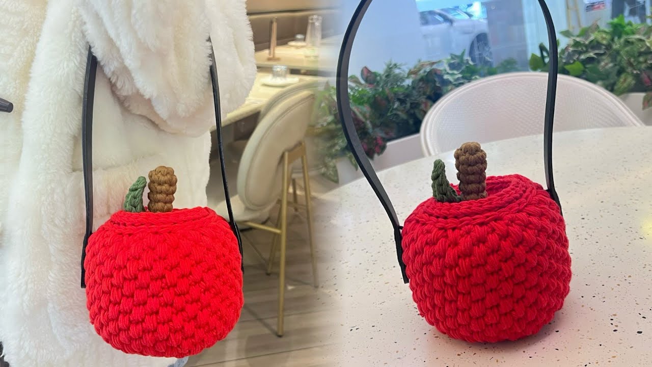 [Crochet Bag Tutorial] - How to make Christmas misplaced short stitch ...