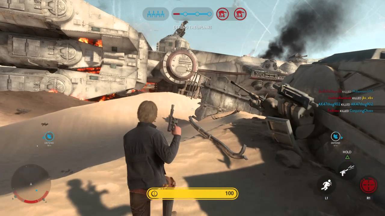 STAR WARS™ Battlefront™ Gameplay: Walker Assault- Han Solo - YouTube