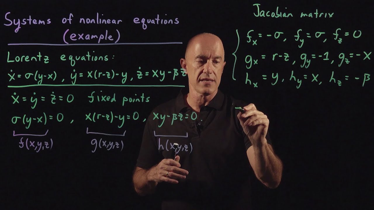 Systems of Nonlinear Equations (Example) | Lecture 34 | Numerical ...