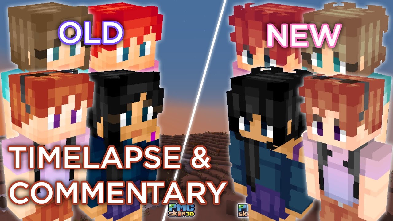 Remaking four more of my old Minecraft skins (but this time they're not ...