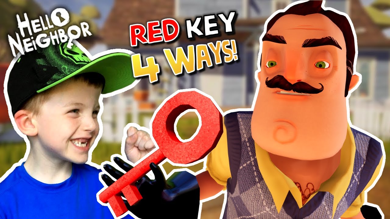 HELLO NEIGHBOR Act 1 - How To Get The RED KEY! - YouTube