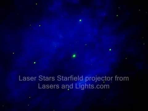Laser Stars Starfield projector w close ups in nebula - YouTube