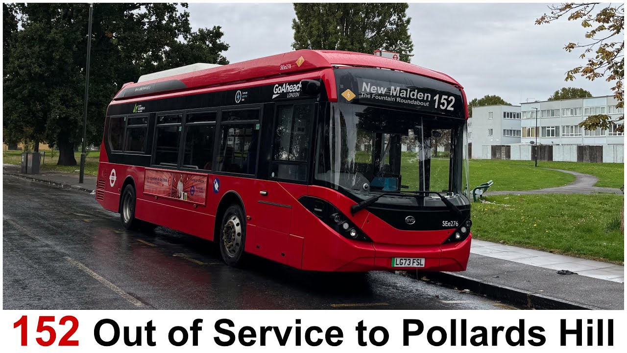 152 Out of Service to Pollards Hill. - YouTube