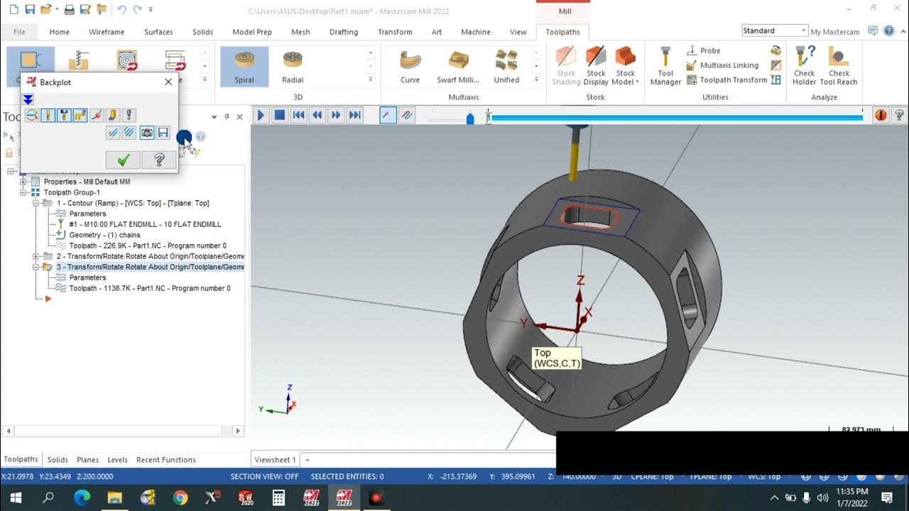 4th axis program master cam 2022 - YouTube