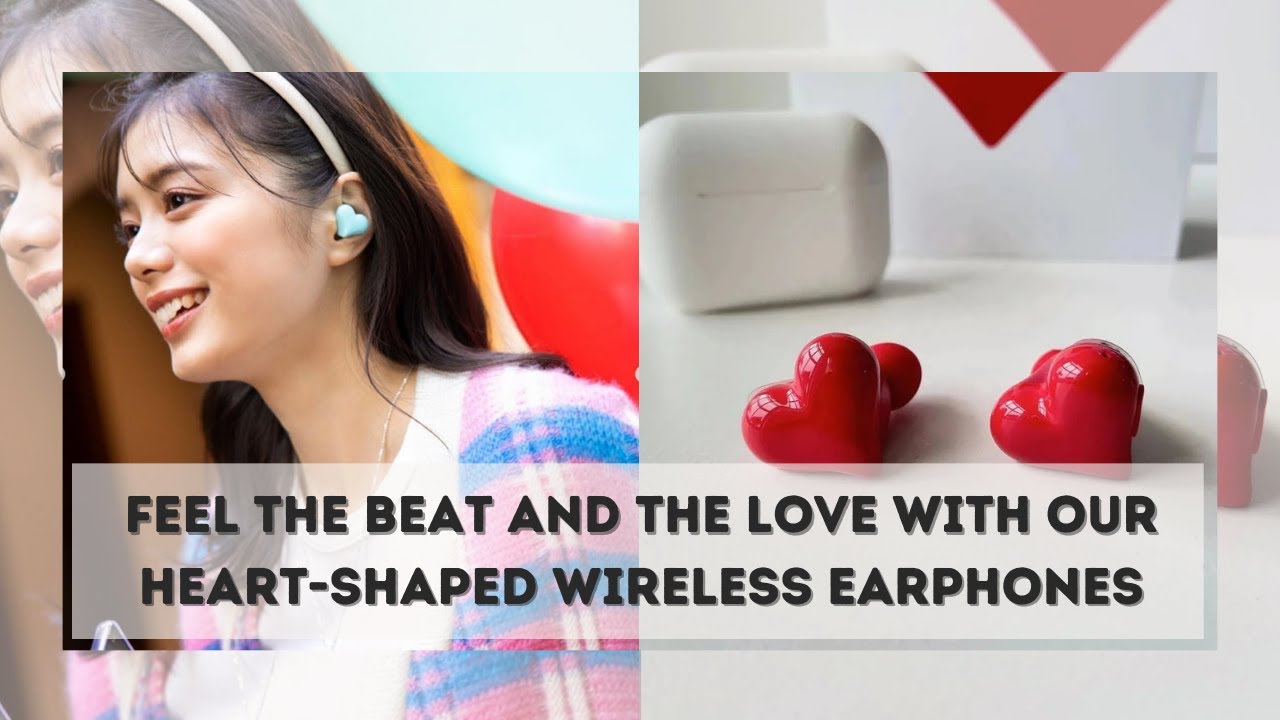 Heart Shaped Bluetooth Wireless Earbuds – Noise-Canceling, In-Ear Music ...