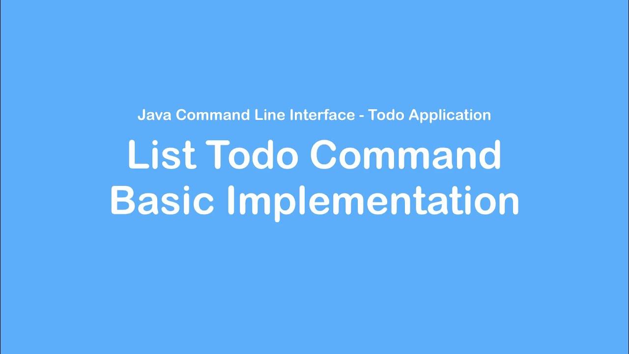 Java CLI - Picocli - 006 List subcommand - Part 1 #picocli - YouTube