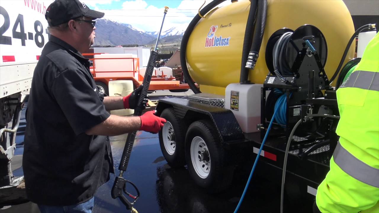 Vacuum and Jetter Combo Trailer Unit HotJet USA - YouTube
