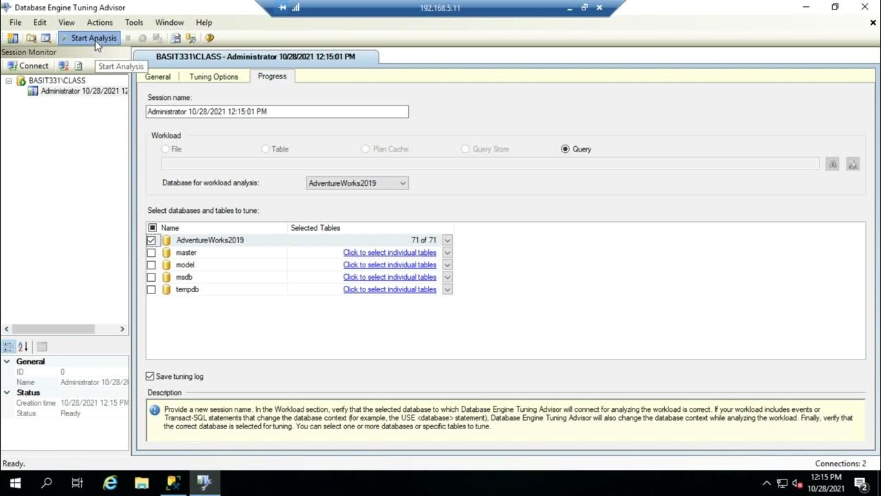 Using the Database Engine Tuning Advisor - YouTube