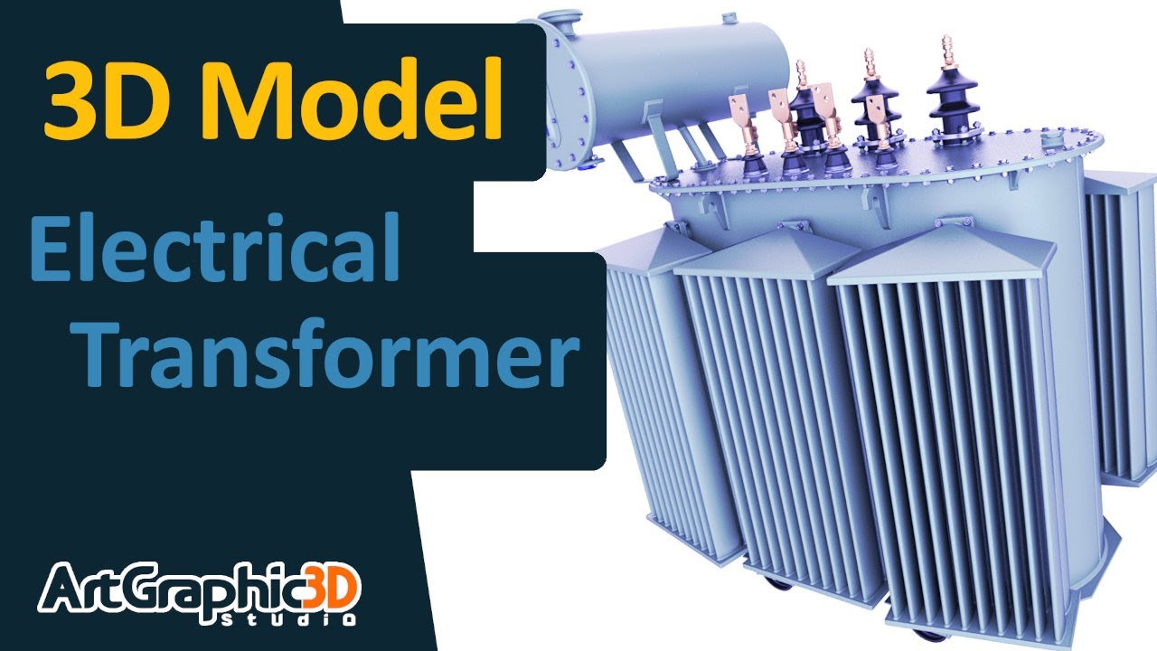 Professional Electrical Transformer 3D Model | 3D Blender - YouTube