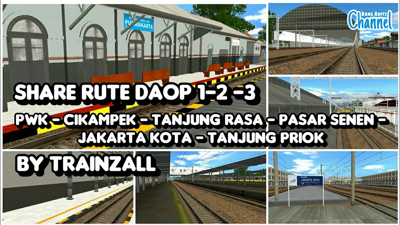 SHARE Rute Daop 1-2-3 Tanjung Priok - Purwakarta - Tanjungrasa | Trainz ...