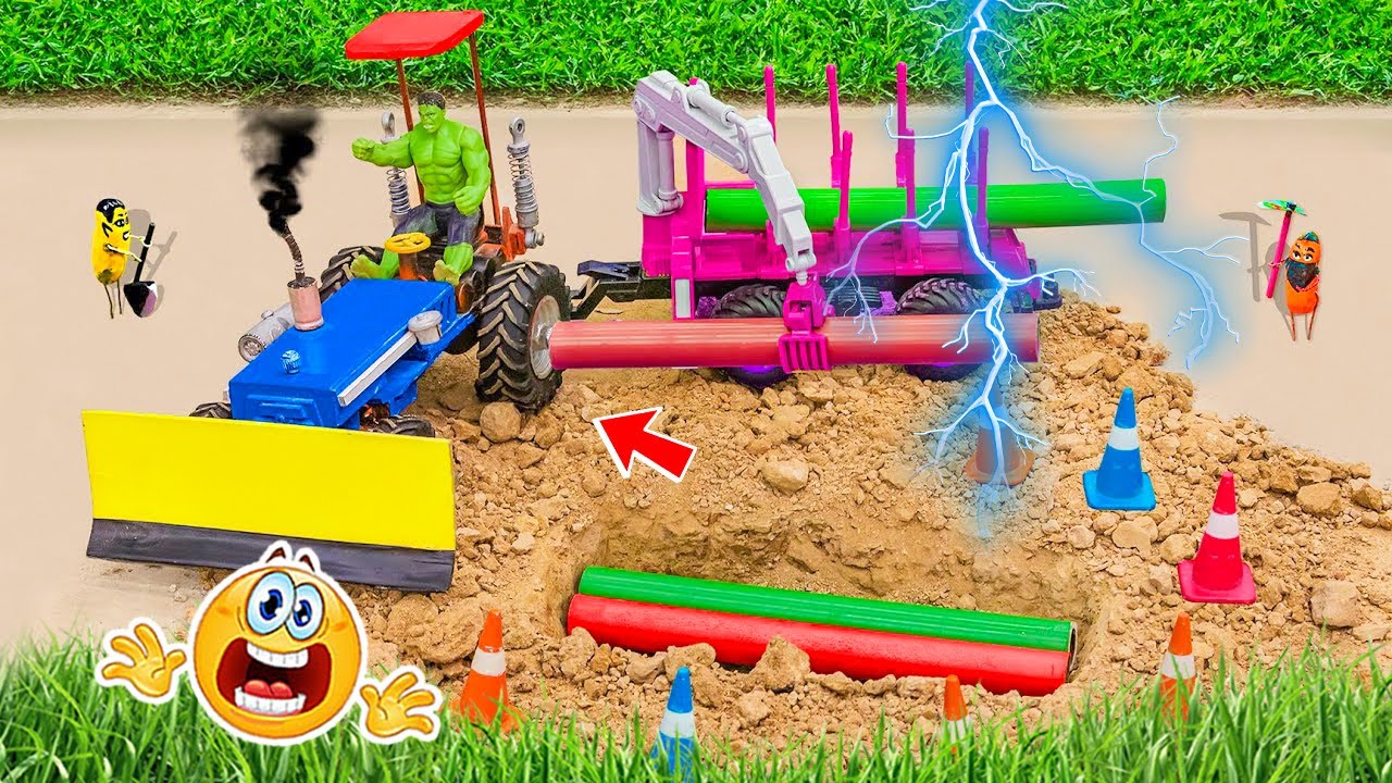 Cattle Rescue Adventure: DIY Tractor and Trolley Stuck in Mud with a ...