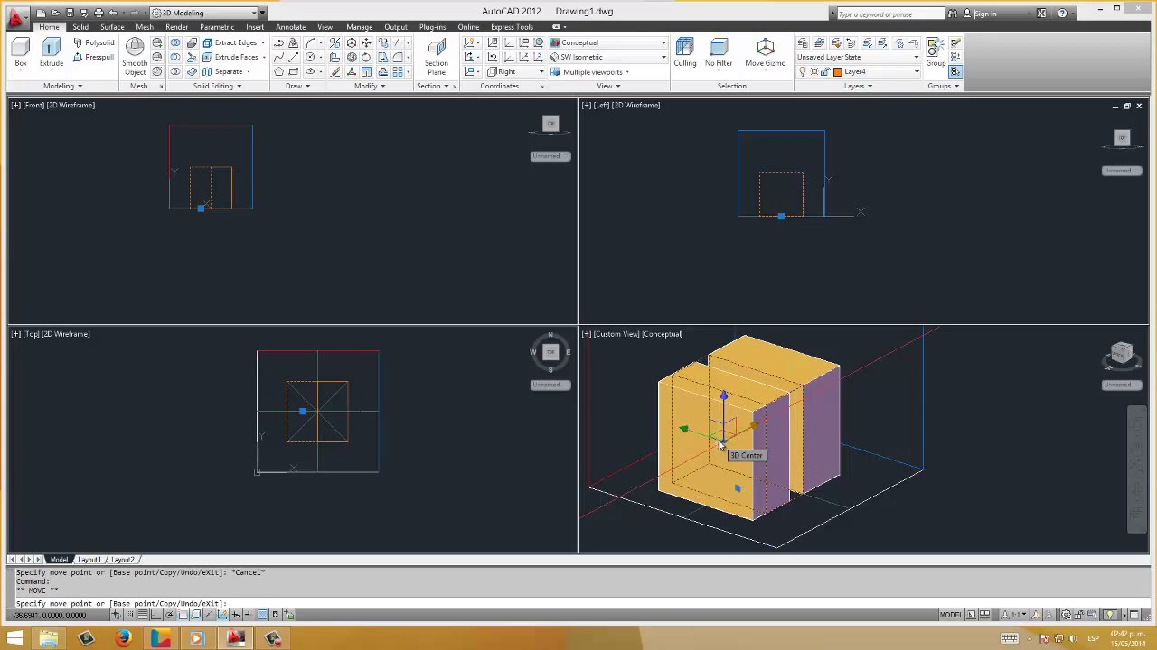 Autocad - Cubo ( como cortar multiples partes y crear la envolvente ...