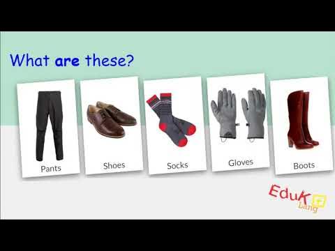 Basic Vocabulary - Clothes and body parts - YouTube