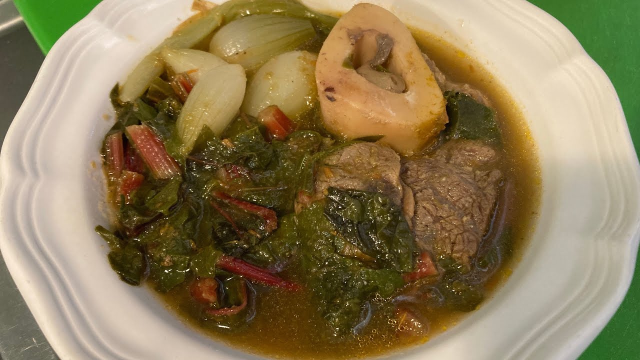 Chamorro De Res Y Acelgas. Beef Chamorro With Chard. - YouTube