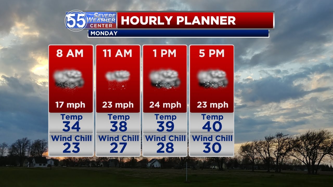 Chilly Monday with rain and snow - YouTube