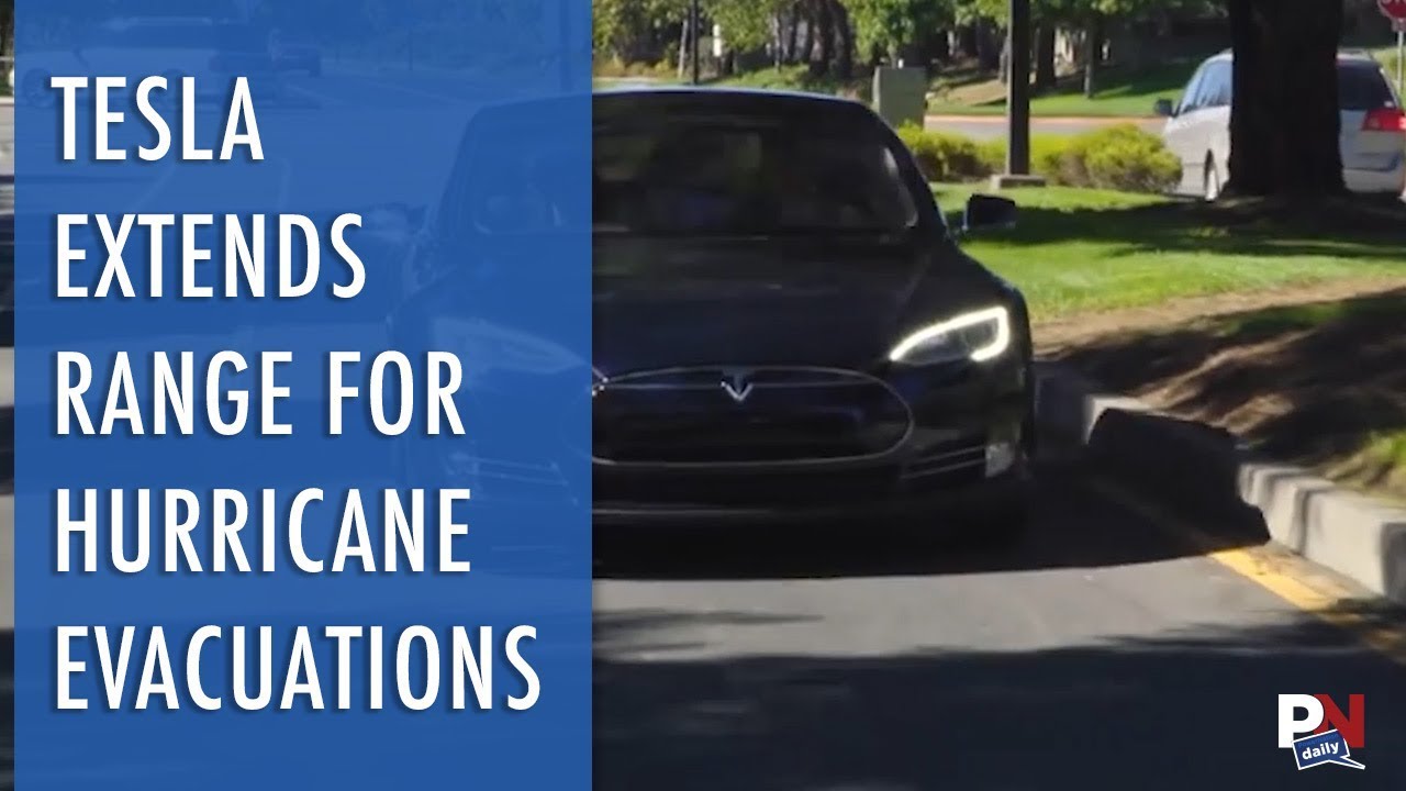 Tesla Extends Range For Hurricane Evacuations - YouTube