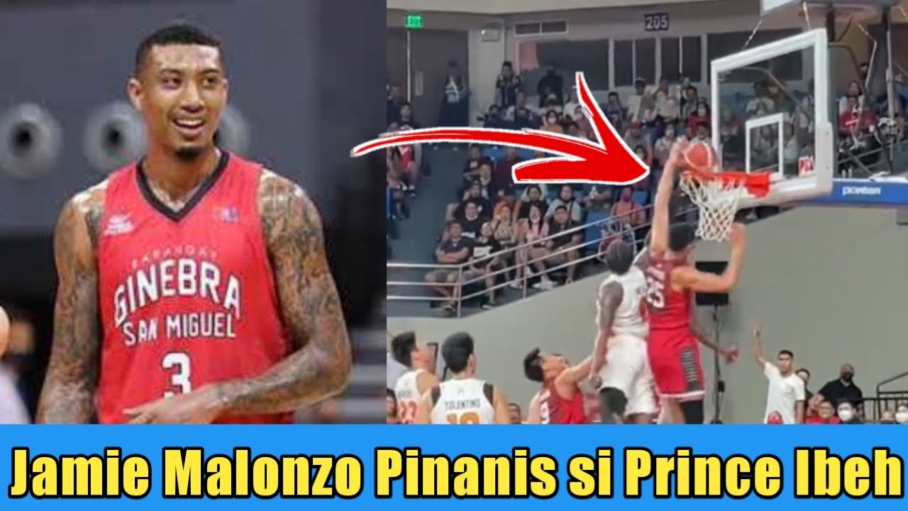JAMIE MALONZO PUT BACK DUNK kontra Kay PRINCE IBEH | Ginebra vs ...