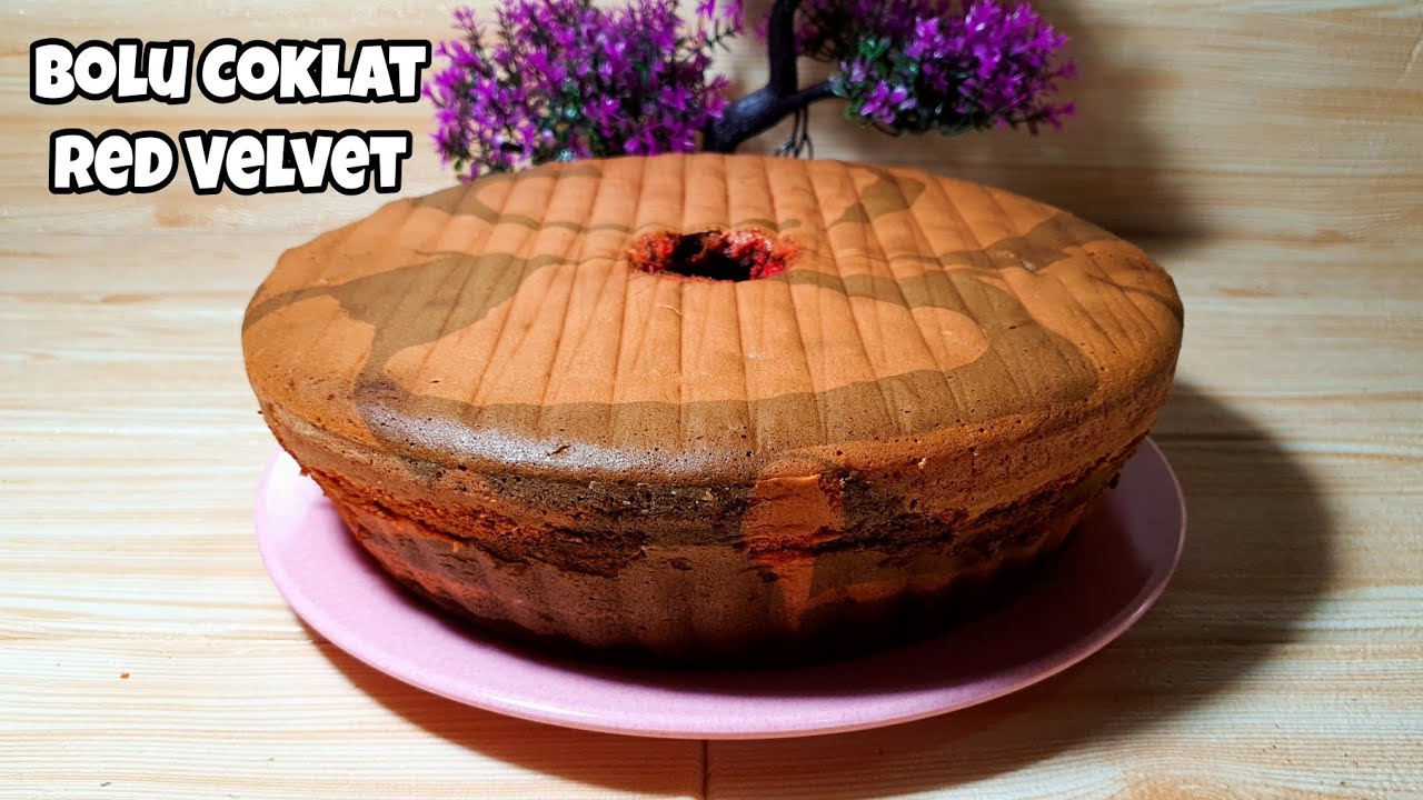 Bolu Coklat Ditambah Pasta Red Velvet Bikinnya Simpel Rasanya Empuk ...