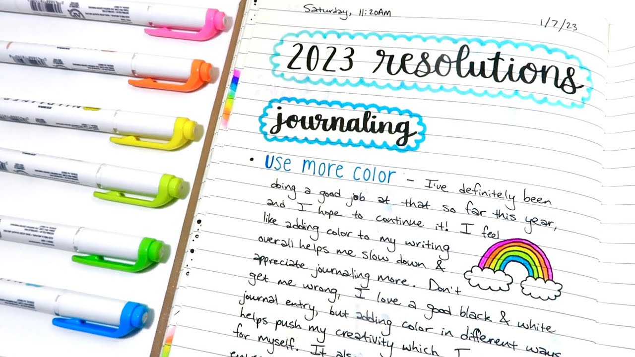journaling my New Year’s resolutions!! | journal with me & reading my ...