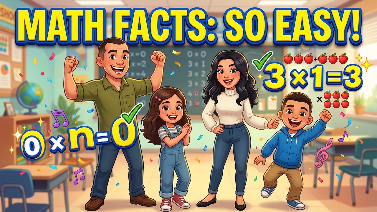Multiplication Facts 0, 1, 2 & 3 Song | Learn Times Tables | Fun Math ...