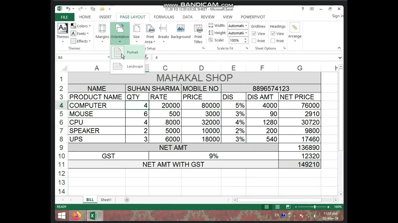 11:30 TO 12:00 PART-3 BASIC BATCH (INSERT+PAGELAYOUT TAB IN MS EXCEL) BY BHARTI CHANDANI (1/03 ...